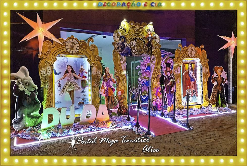 PORTAL MEGA TEMÁTICO - Alice Através do Espelho - Decoração e Cia